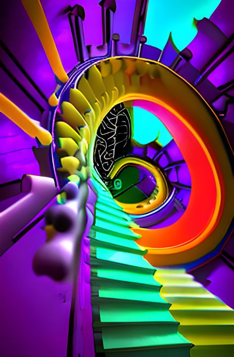 Geometrical Stair Art - Dean Lincoln Hargrove - Digital Art & AI ...