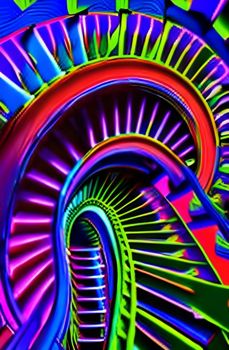 Geometrical Stair art - Dean Lincoln Hargrove - Digital Art & AI ...