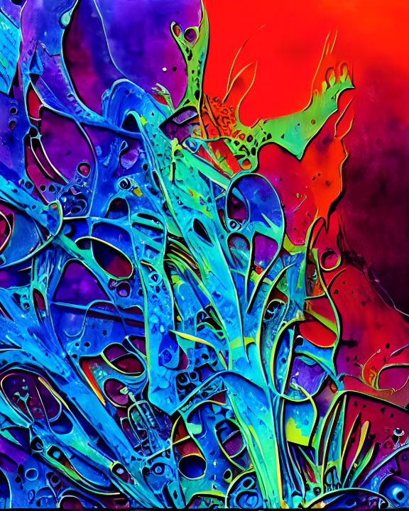 Dripping Paint Abstract Cubism - Dean Lincoln Hargrove - Digital Art ...