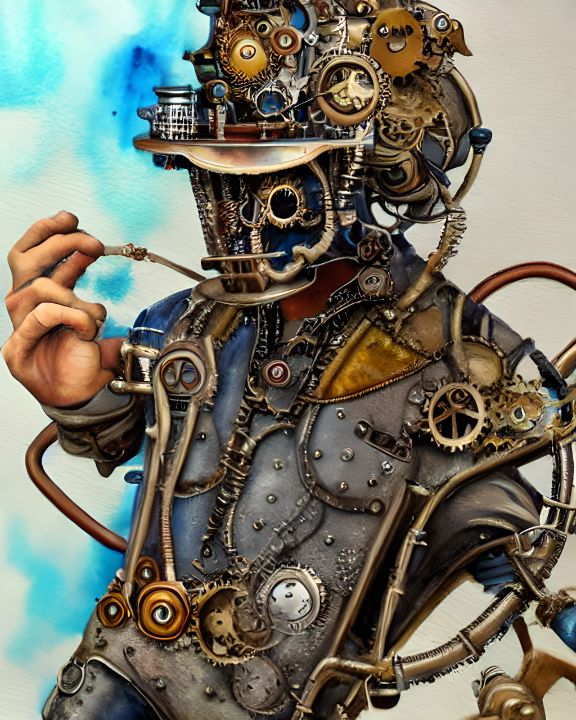 Steampunk hybrid man - Dean Lincoln Hargrove - Digital Art, Fantasy ...