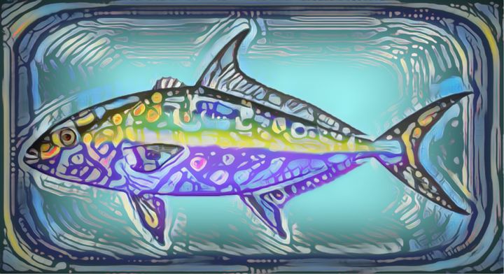 Trippy Amberjack - Fresh Beans Art - Digital Art, Animals, Birds ...