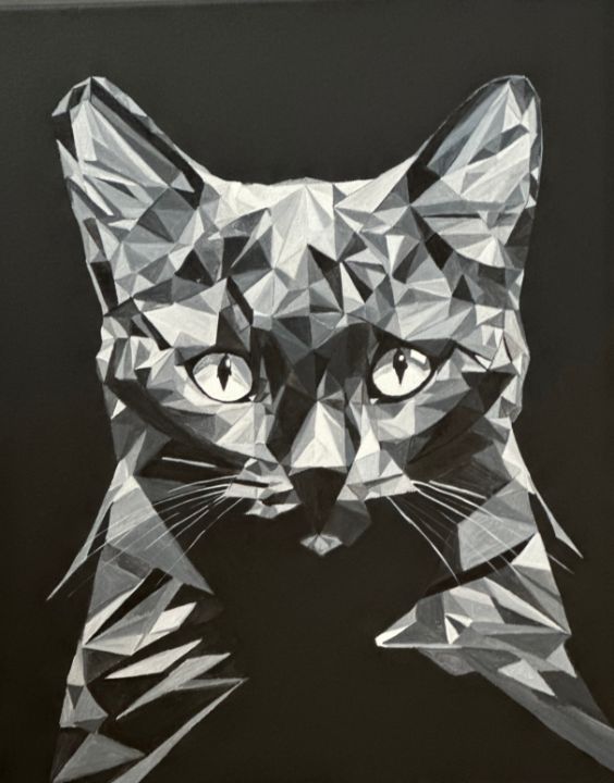 Black cat - Wall art by Lara Robins - Paintings & Prints, Abstract ...