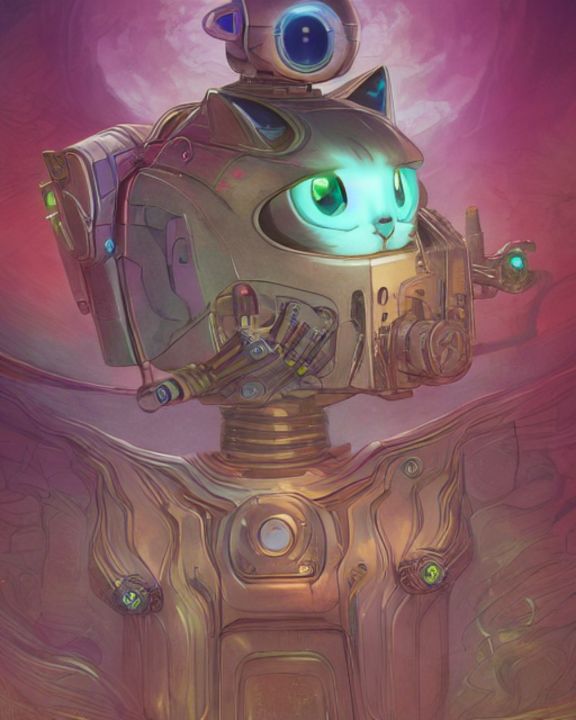 Cat Robo - LadyV68 Art Gallery - Digital Art & AI, Science & Technology ...