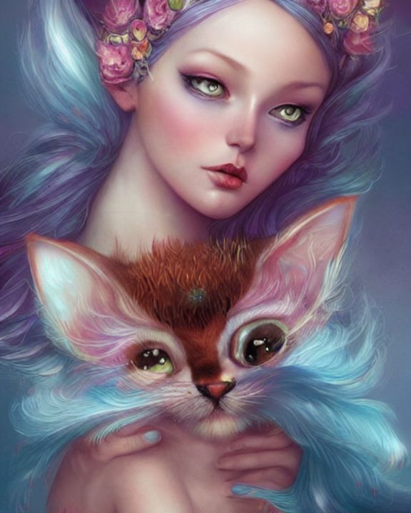 Bev and Ty - LadyV68 Art Gallery - Digital Art & AI, Animals, Birds ...