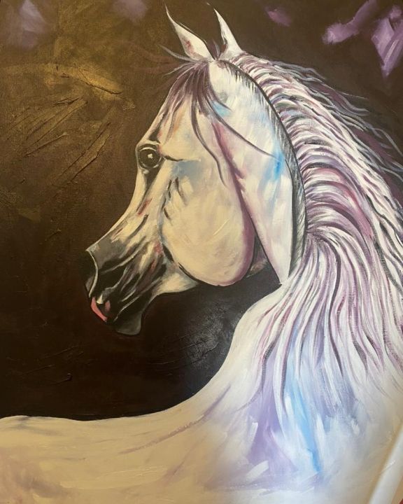 Arabian horse painting - wafa art - Paintings & Prints, Abstract ...