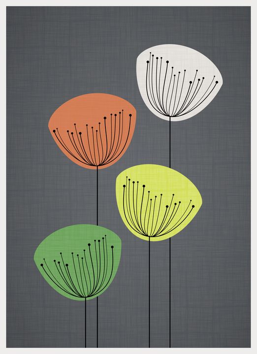 Modern Retro - Bouquet - Alex Strange Collection - Digital Art, Still ...