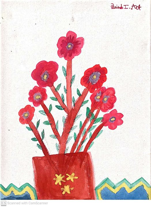 Flower Pot - Zainab Art - Paintings & Prints, Abstract, Color - ArtPal