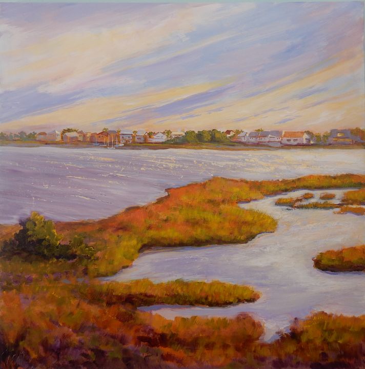Waterway Morning - Joy Parks Coats Art - Paintings & Prints, Landscapes ...