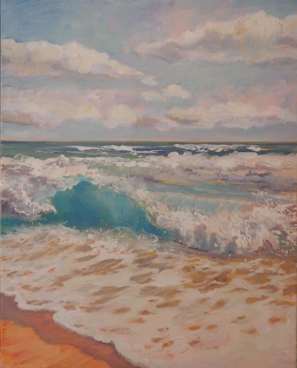 Crashing Waves - Joy Parks Coats Art - Paintings & Prints, Landscapes ...