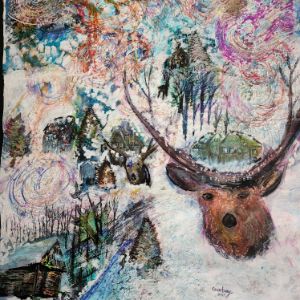Riding ride through the snow - Steven Gumberg - Paintings & Prints ...