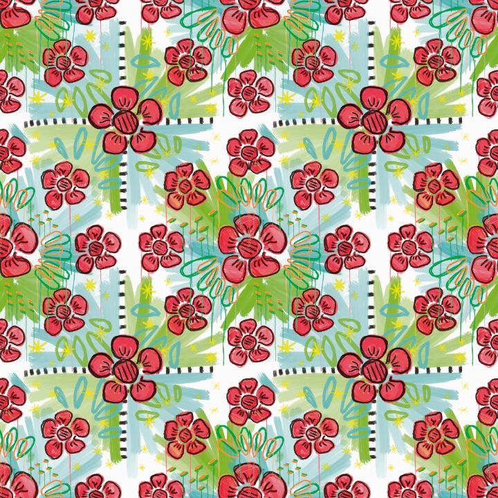 Seamless Flower Garden Pattern - Grin Dozy - Digital Art & AI, Flowers ...