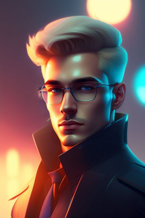 Vibrant Portrait of a Young Man - Creative Hub - Digital Art & AI ...