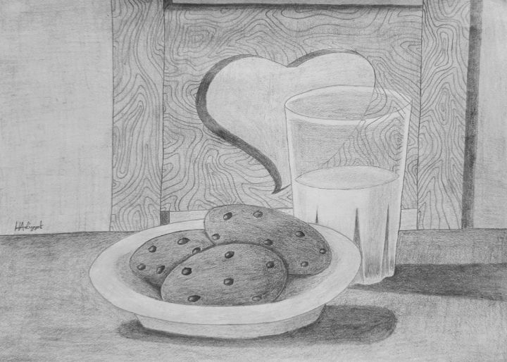 Milk and cookies - Creative me - Drawings & Illustration, Still Life ...
