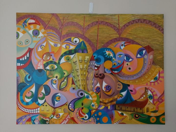 Under the bridge - Mrcina - Paintings & Prints, Abstract, Irregular ...