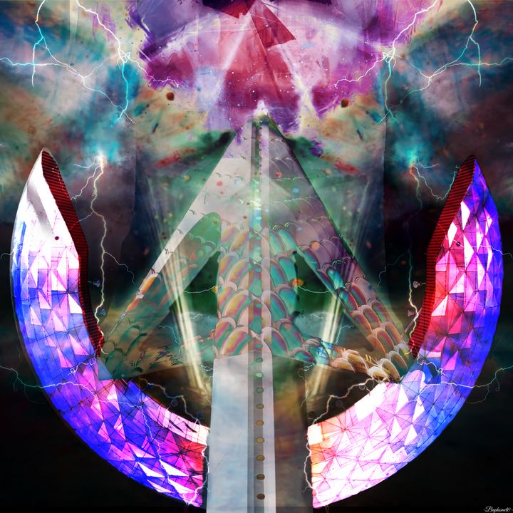 Tesla arrow - Baphomet0 - Digital Art & AI, Abstract, Collage - ArtPal