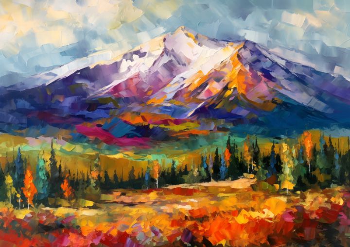 "Purple Majesty, Mount Elbert" - Chris Rutledge - Paintings & Prints ...