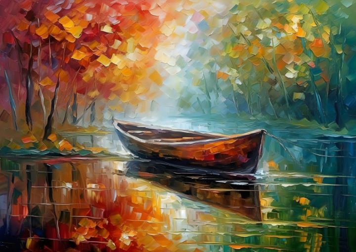 "Canoeing Lake Willoughby" - Chris Rutledge - Paintings & Prints ...