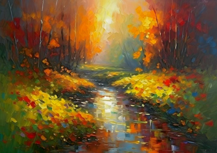 "Truckee River Autumn" - Chris Rutledge - Paintings & Prints ...