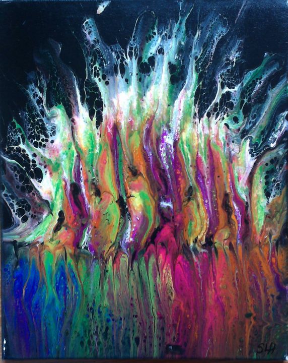 Make a splash - SLATH - Paintings & Prints, Abstract, Irregular Forms ...