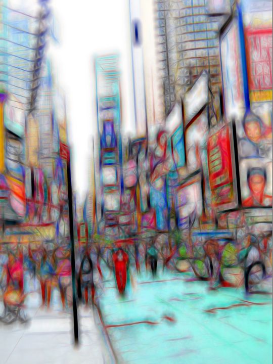 NYC Times Square William Kaluta Art - William Kaluta Art - Paintings ...