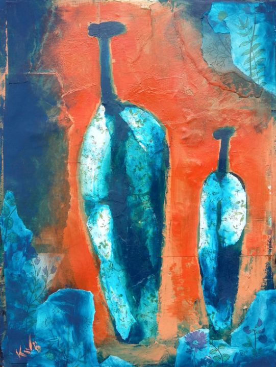 Blue and White Vases - Kevin Blake - Paintings & Prints, Still Life ...