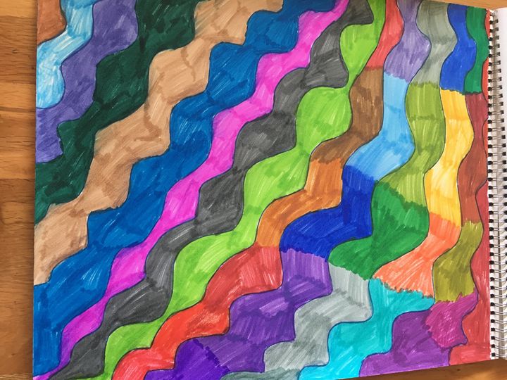 Wavy rainbow lines - Shapes of color - Drawings & Illustration ...