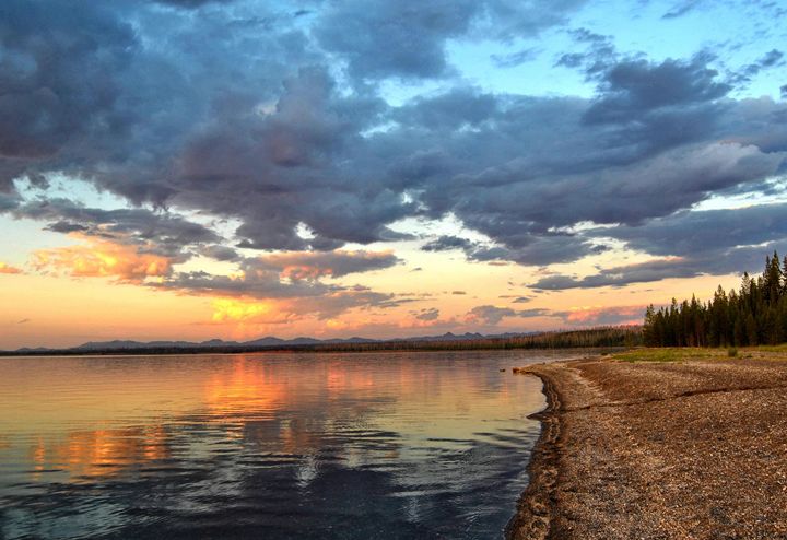 Sunset Over Yellowstone Lake - CreativeSoul - Photography, Landscapes ...