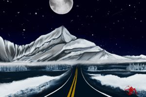 Moonlight Driving - Shattered Ink WA by Paint Girl - Paintings & Prints ...