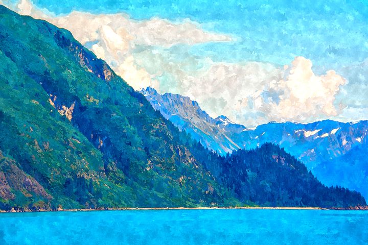 Blue Mountains Landscape - Rogue Art - Paintings & Prints, Landscapes ...