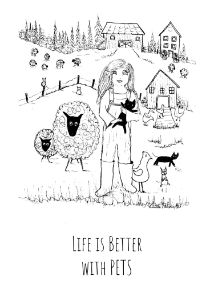 Life is Better with Pets, Drawing - A Brush with the Past - Drawings ...