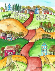 Old Farm Rail Fence and Green Fields - A Brush with the Past ...