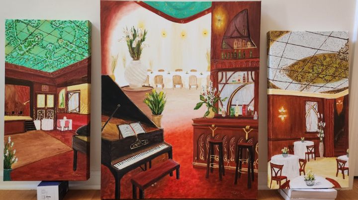 La Belle Epoch Maxims Paris Triptych - PatZart Poetry in Painting ...