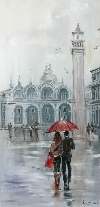 Romantic couple 2 - 60*30 cm - Anna Reznik Art - Paintings & Prints ...