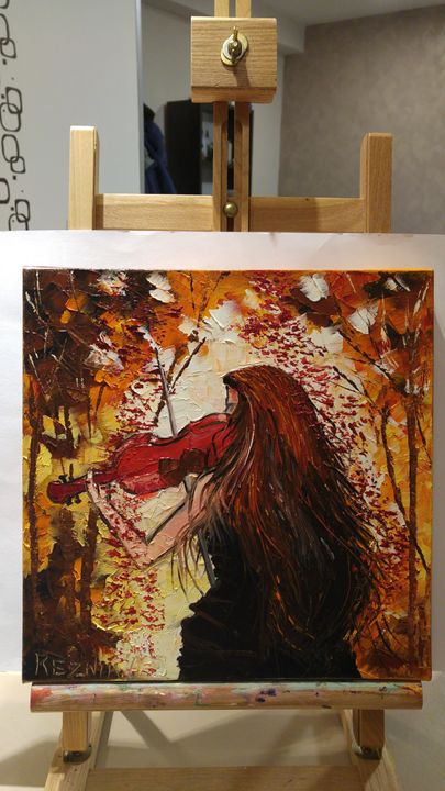 Lady with violin - Anna Reznik Art - Paintings & Prints, People ...