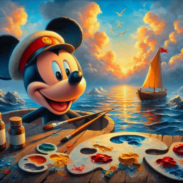 Mickey Mouse - Galacticjccorp - Digital Art & AI, Childrens Art, Disney ...