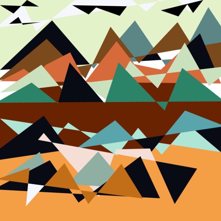 Triangles Geometric Abstract - JHughes Works of Art - Digital Art & AI ...