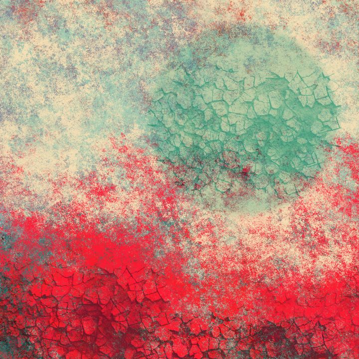 Bright Red, Aqua Moon Textures - JHughes Works of Art - Paintings ...
