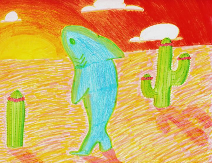 Shark Sunset - starsprite314 - Drawings & Illustration, Animals, Birds ...