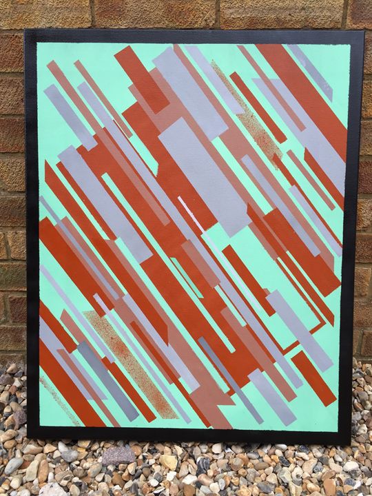 Shape shuffle - Krudspen - Paintings & Prints, Abstract, Geometric - ArtPal