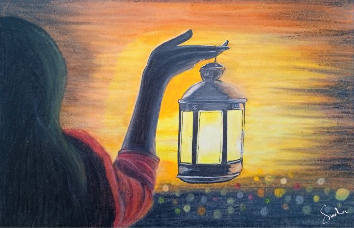 Dark Lamp Night - ArtisticView - Paintings & Prints, Holidays ...