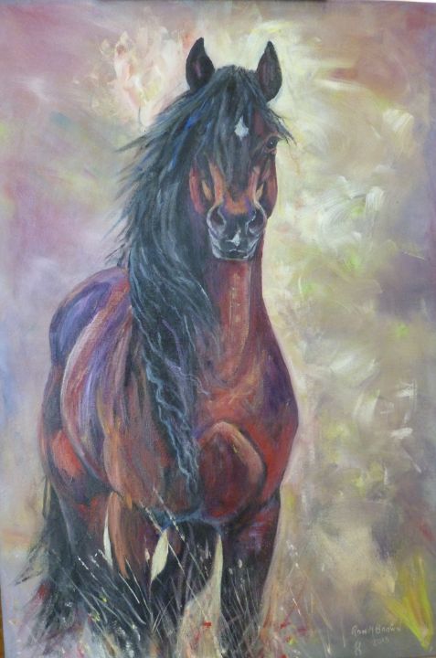 Maximus Wild Stallion - Ronald M. Brown - Paintings & Prints, Animals ...