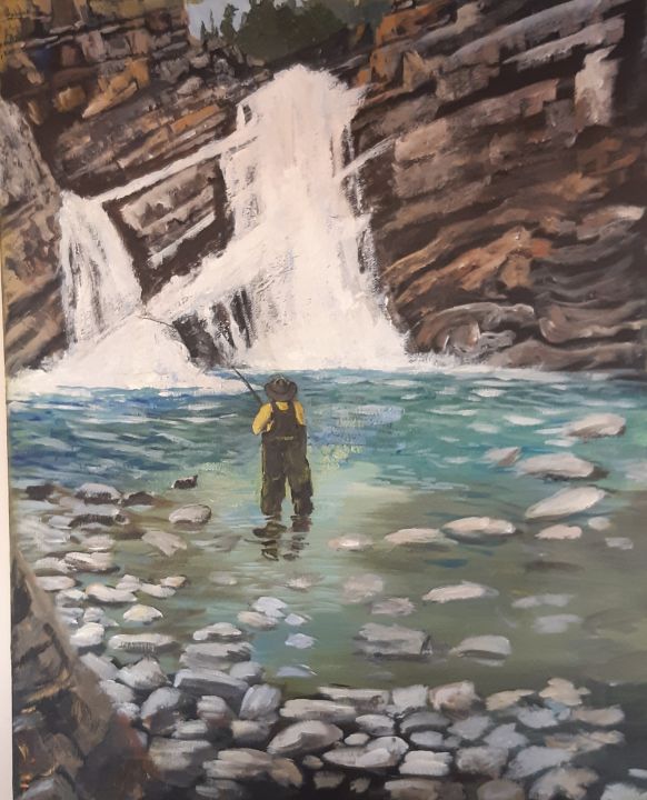 Just Fishing - Ronald M. Brown - Paintings & Prints, Places & Travel ...