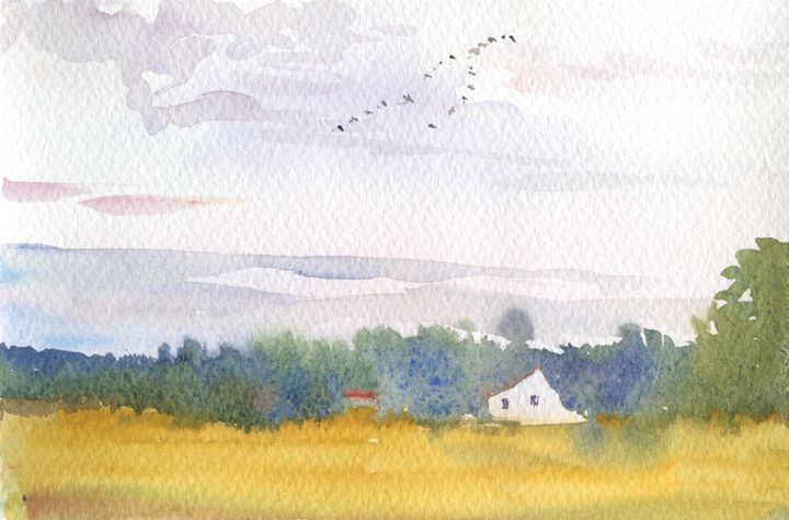 Yellow field - IRIKA - Paintings & Prints, Landscapes & Nature, Fields ...