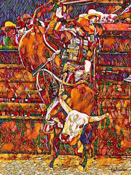 Rodeo Paintings Cowboy Rodeo Cowboy Paint By Numbers Numeral Paint