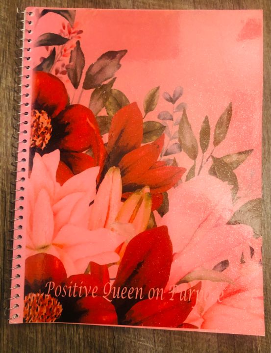 Red Floral -Notebook - Essenceofpositivity - Crafts & Other Art, Other ...