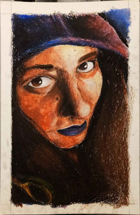Oil Pastel Drawings Of People Oil Pastel Portrait. Oil Pastel