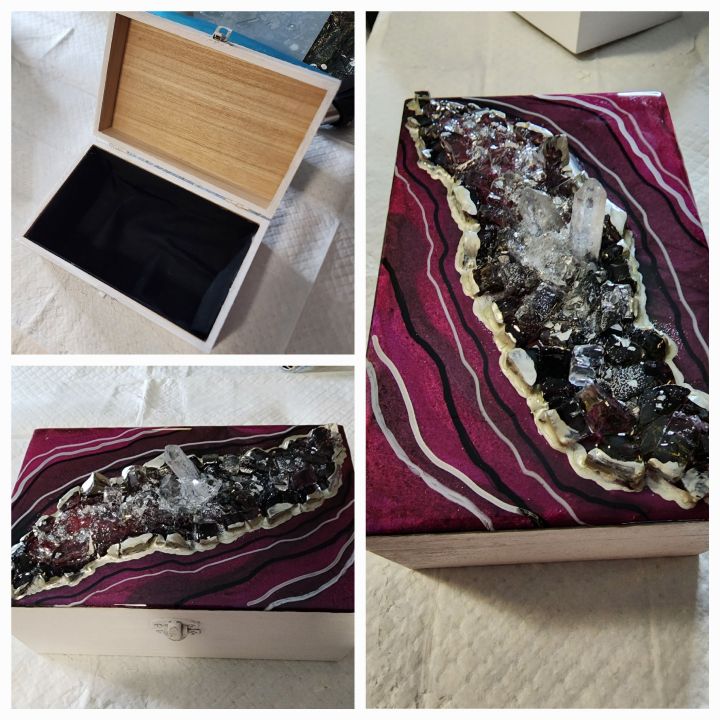 Geode Keepsake Box - Abstract N Flow Studio - Crafts & Other Art, Other ...