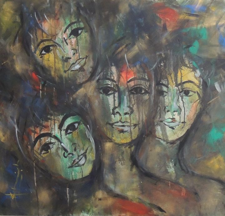 Color of life - AashishArt - Paintings & Prints, Abstract, Figurative ...