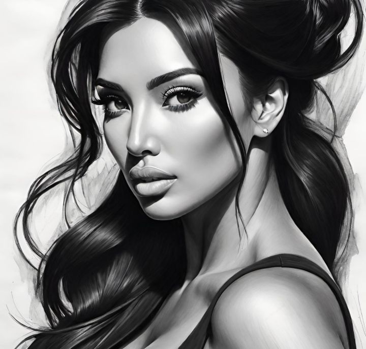 "Kim Kardashian" Poster Art - Famous Art Galleria - Digital Art & AI ...