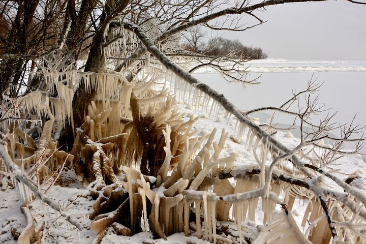 Lake Michigan Cold Winter Icicles - Tony Savino - Photography ...